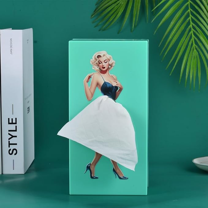 Puffy Skirt Girl Face Tissue Box – Odditygadget